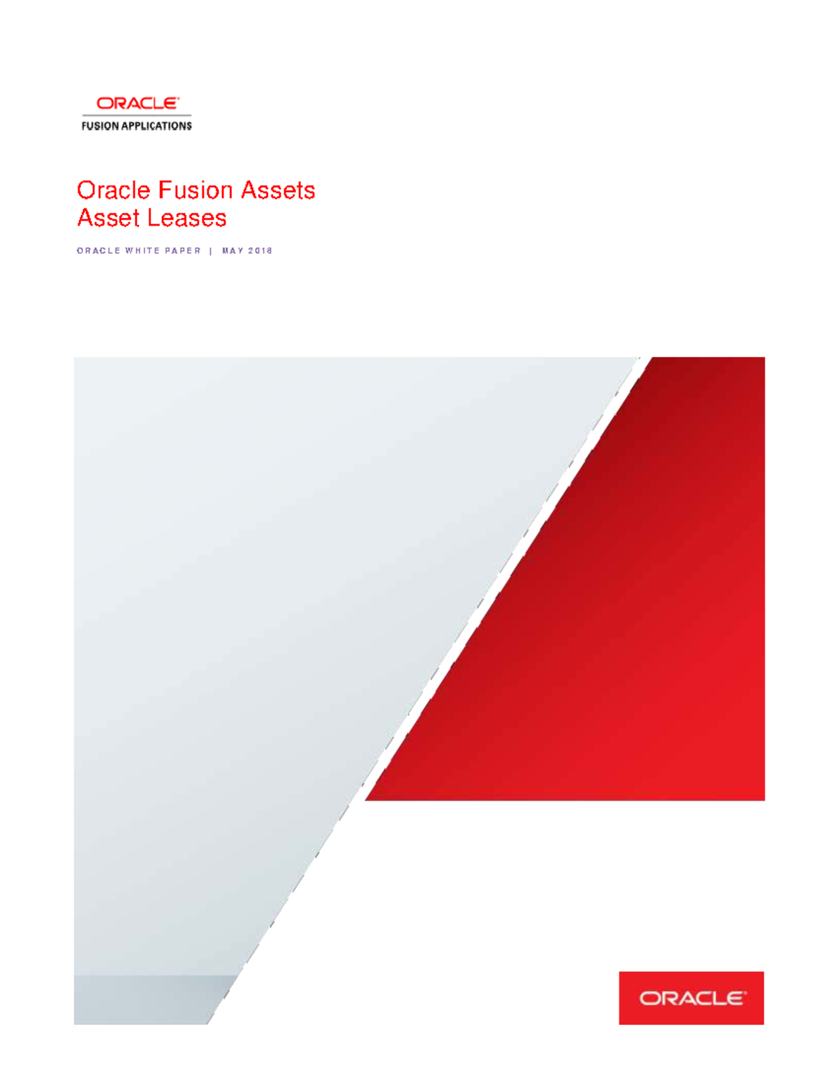 Oracle Fusion Assets Lease Management Guide - ORACLE WHITE PAPER - Studocu