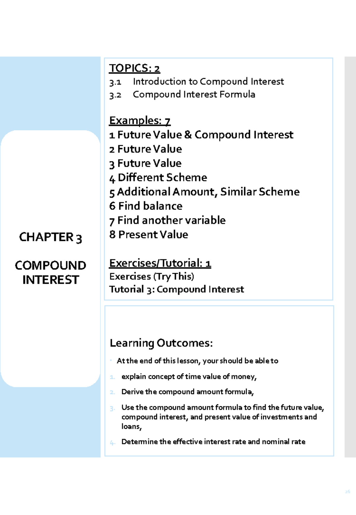 MAT112 Notes Chapter 3 ( Compound Interest) - CHAPTER 3 COMPOUND ...