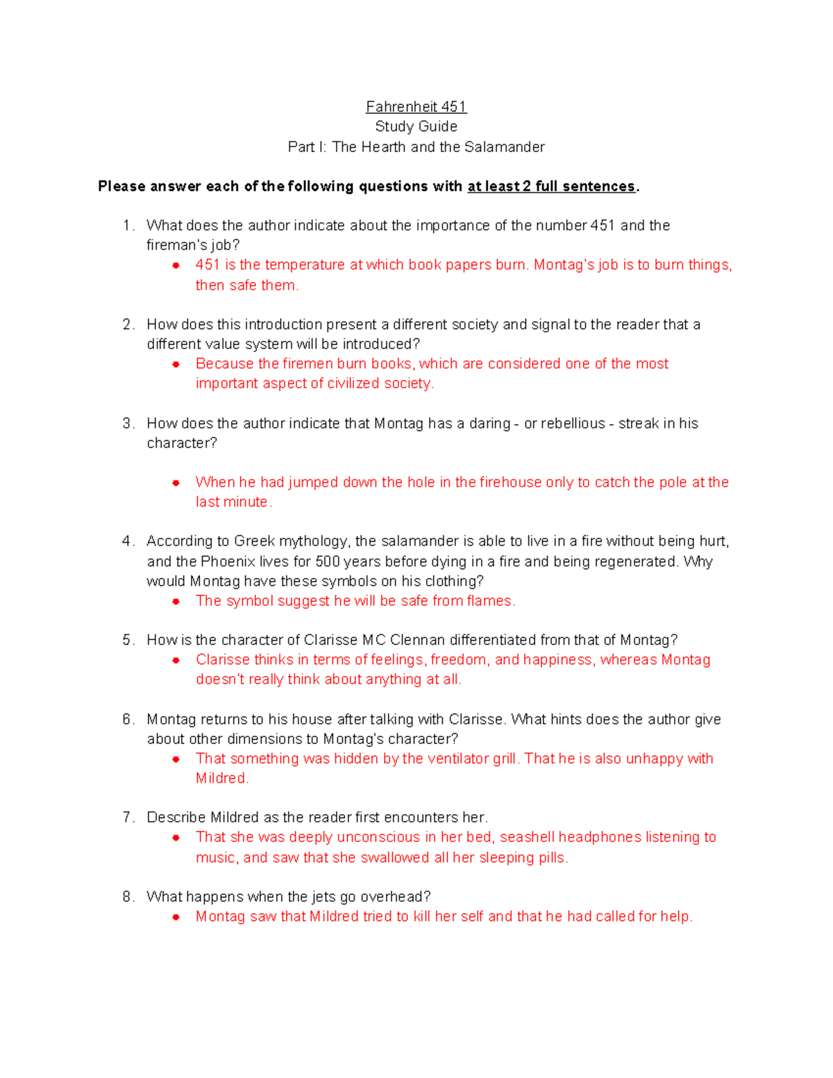 Fahrenheit 451 - Part I Study Guide - Insights on Key Themes and ...