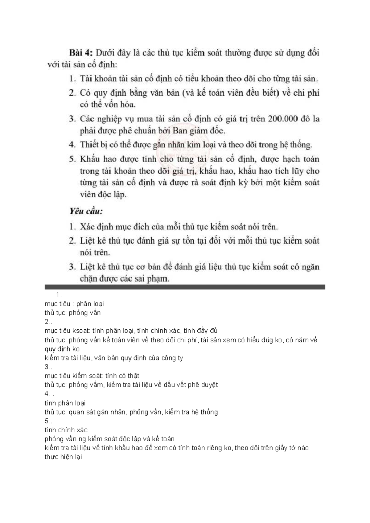 Kiểm tài chính - Bài tập các chương (KTO 101) - Studocu