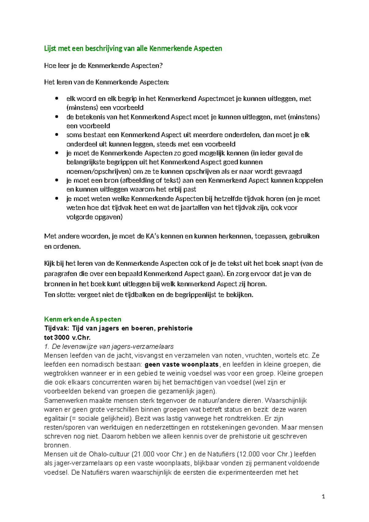 Kenmerkende Aspecten van de Geschiedenis: Een Overzicht en Toelichting ...