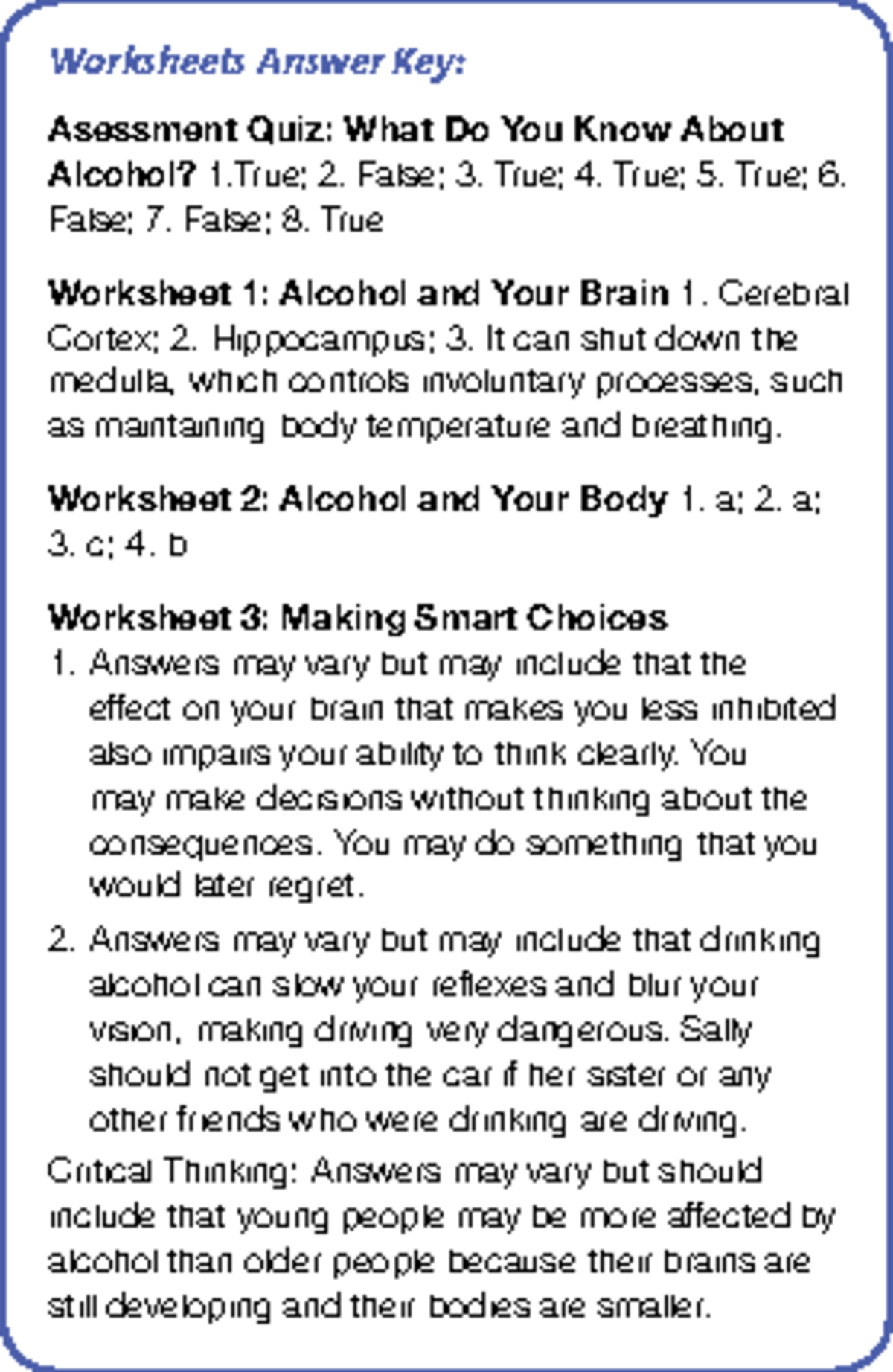 Week 2 - Samhsa worksheet Handout - Worksheets Answer Key: Asessment ...