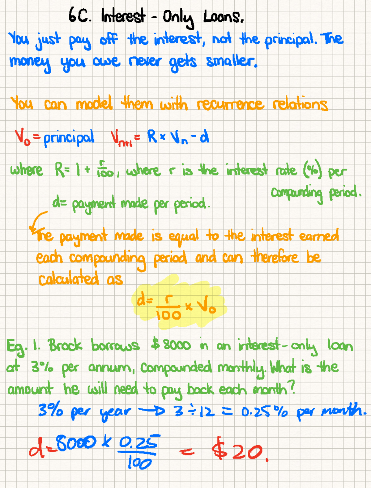 6C Interest-Only Loans: Understanding the Recurrence Relation - Studocu
