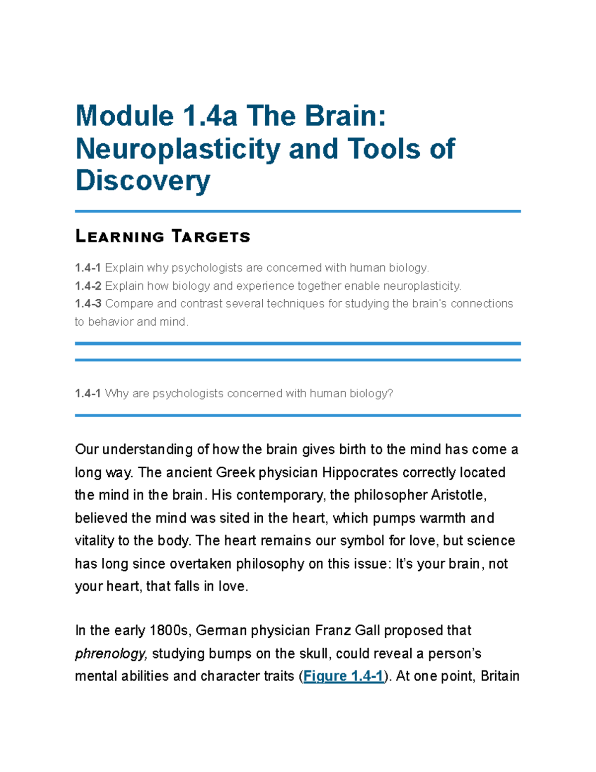 Neuroplasticity and Brain Function: Insights for AP® Psychology - Studocu