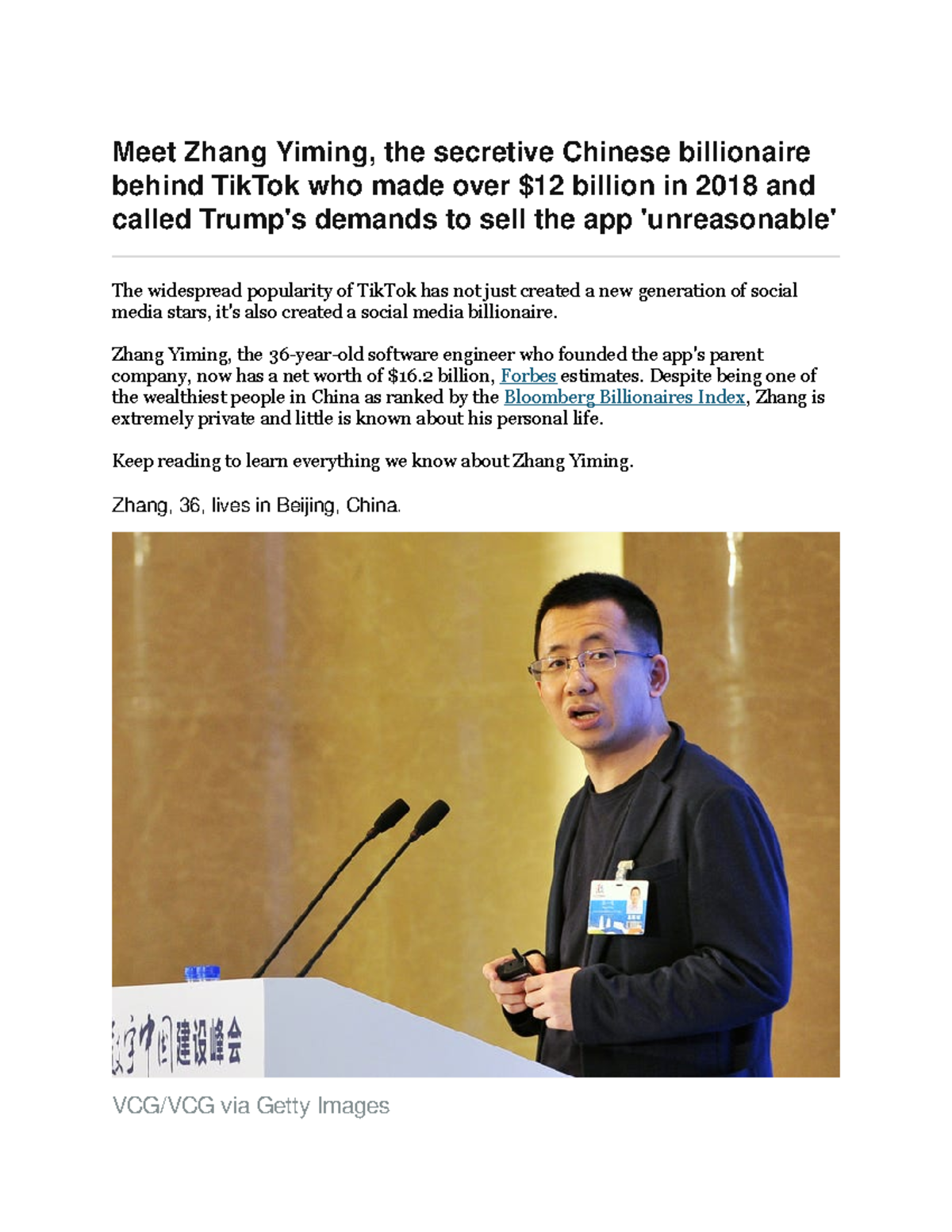 Meet Zhang Yiming - Creator of TikTok! Know him! - Meet Zhang Yiming ...