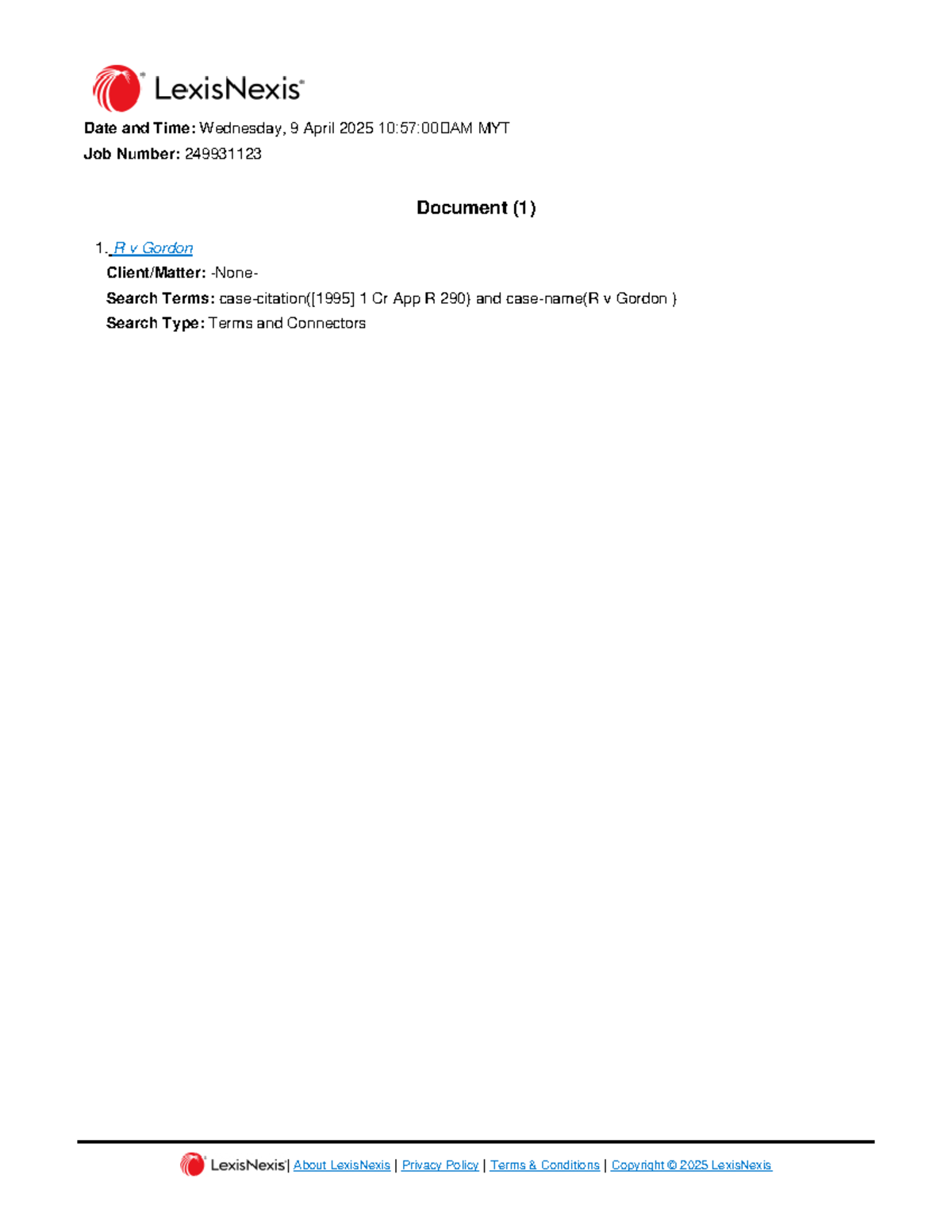 R v Gordon - Case Study on Evidence Law (Job #249931123) - Studocu