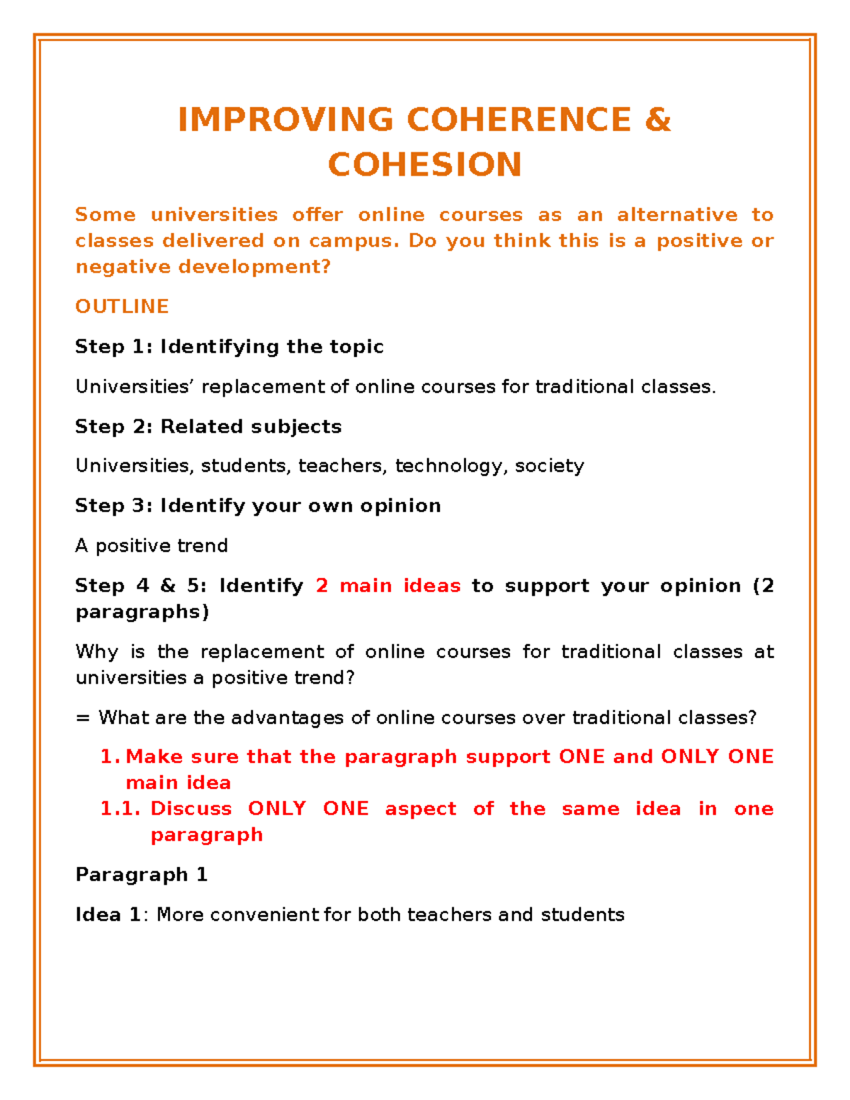 Improving Coherence & Cohesion in Online Learning: A Positive Trend ...