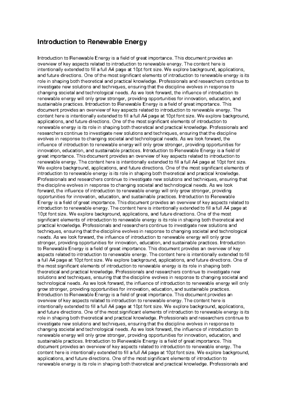 Introduction to Renewable Energy: Key Concepts and Future Directions ...