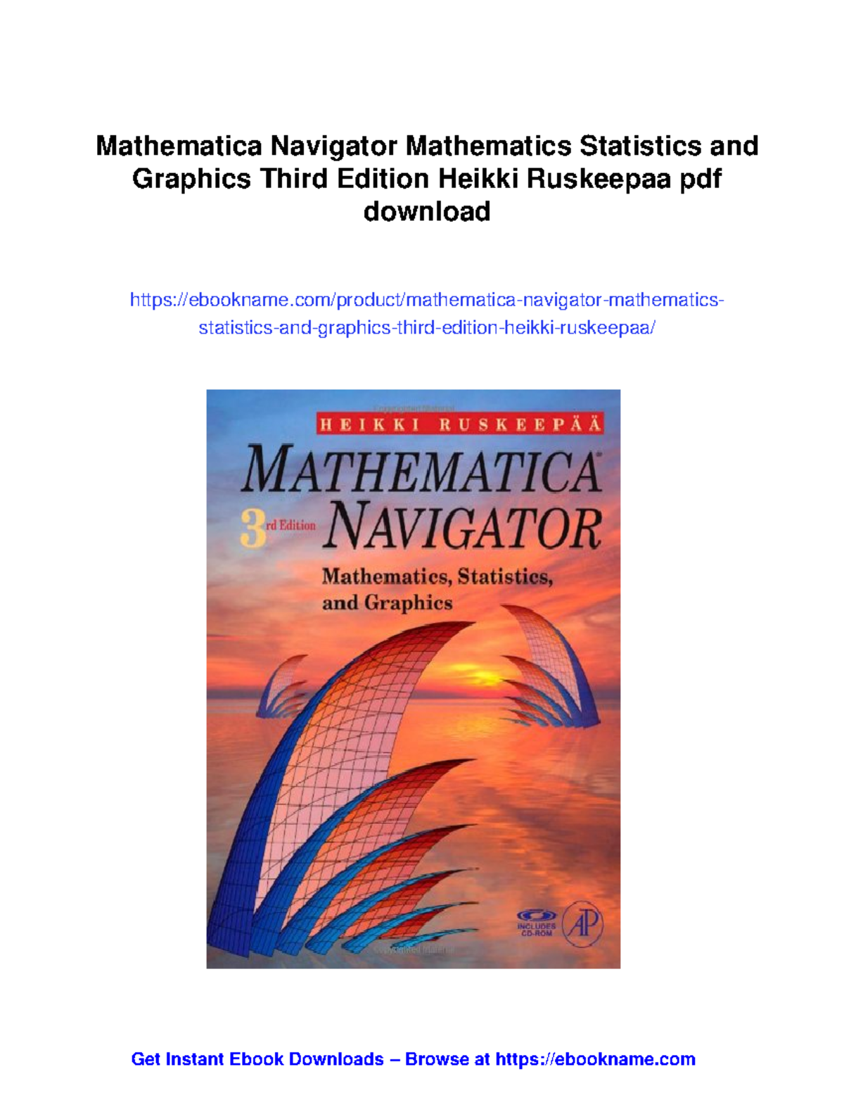 Mathematica navigator: Mathematics, statistics, and graphics third edition - Studocu