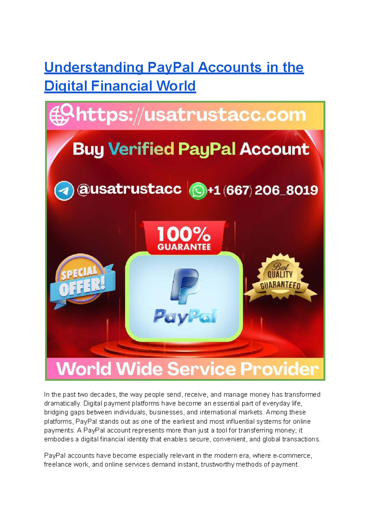 Understanding PayPal Accounts: A Guide to Digital Finance - Studocu