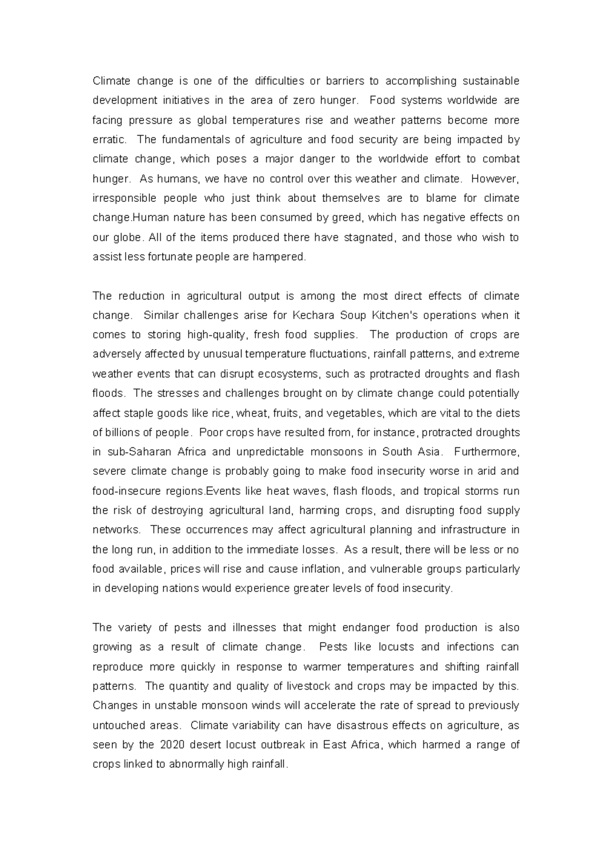 SDG Climate Change: Impacts on Food Security and Zero Hunger - fr54 ...