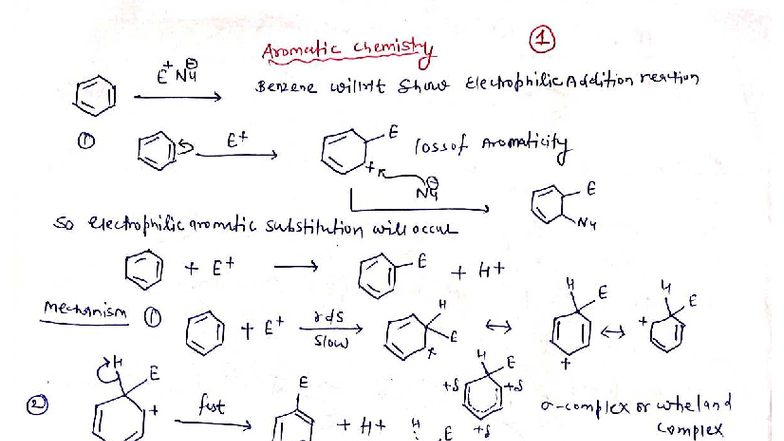 Aromatic Chemistry: Electrophilic Substitution Reactions (CHEM 101 ...