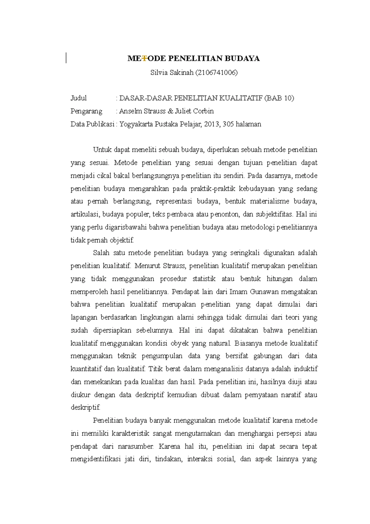 Tugas 2: Analisis Multikulturalisme dalam Ilmu Sosial dan Budaya - Studocu