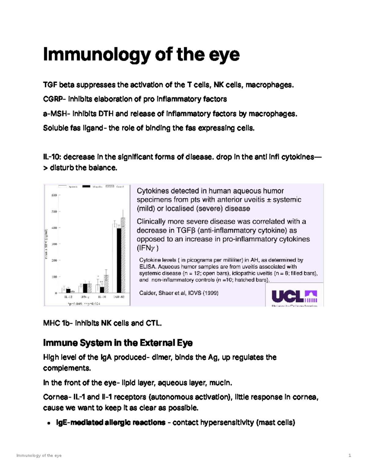 Immunology of the Eye: TGF Beta and Immune Responses in Ocular Health ...