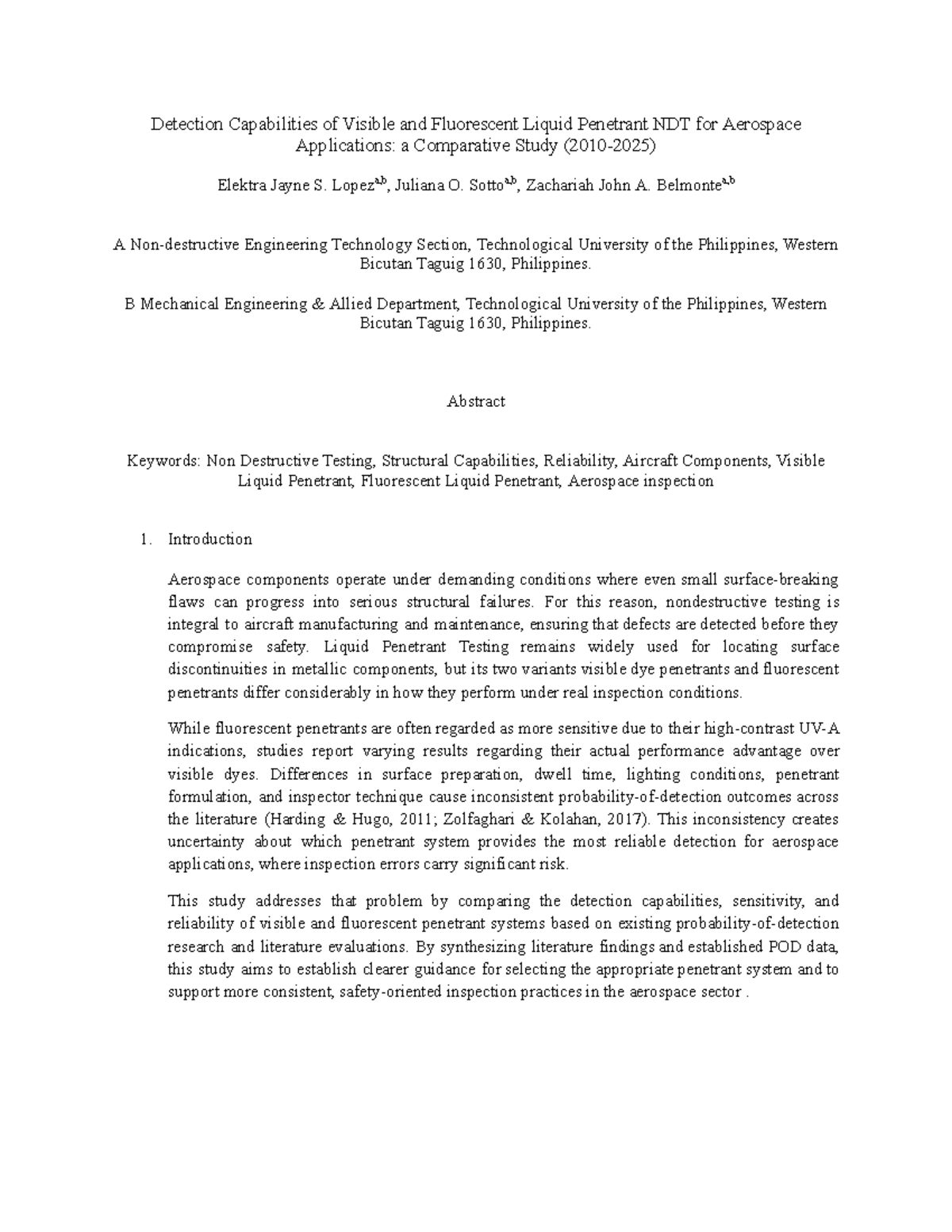Detection Capabilities of Visible & Fluorescent Liquid Penetrant NDT ...
