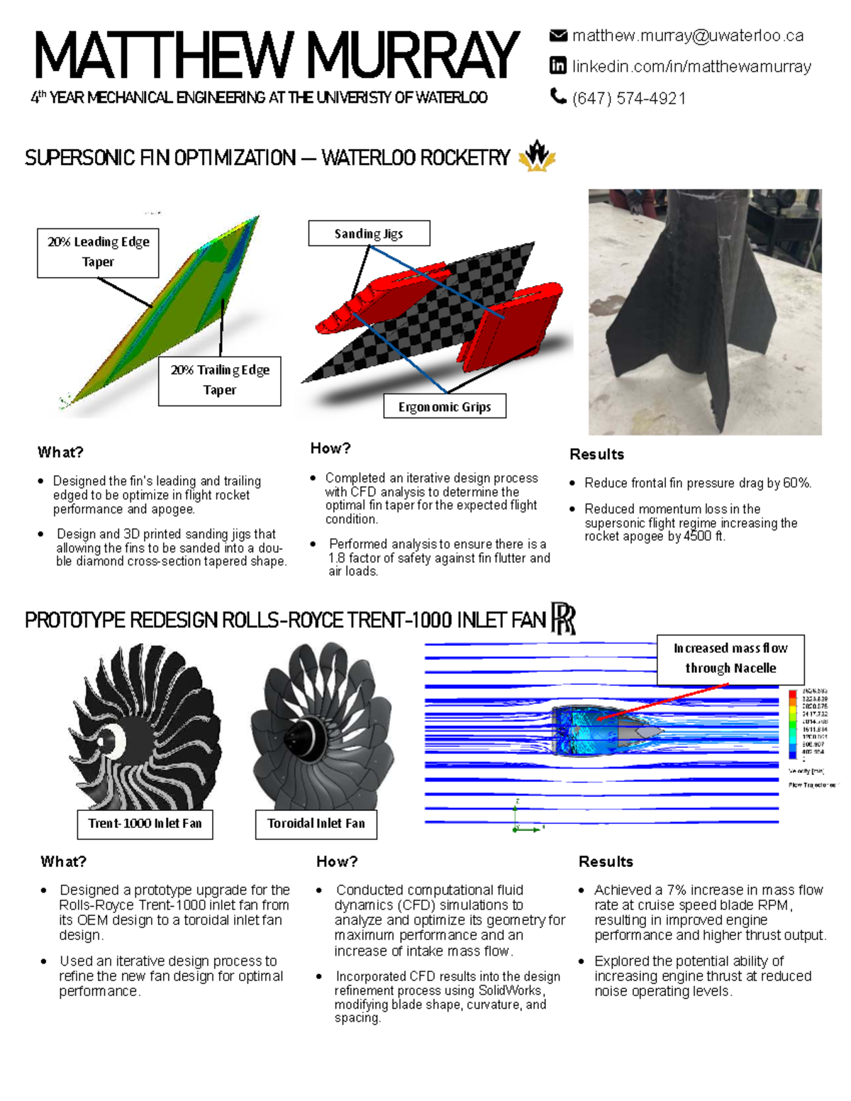 MECHANICAL ENGINEERING PORTFOLIO (647): PROJECTS & OPTIMIZATIONS - Studocu