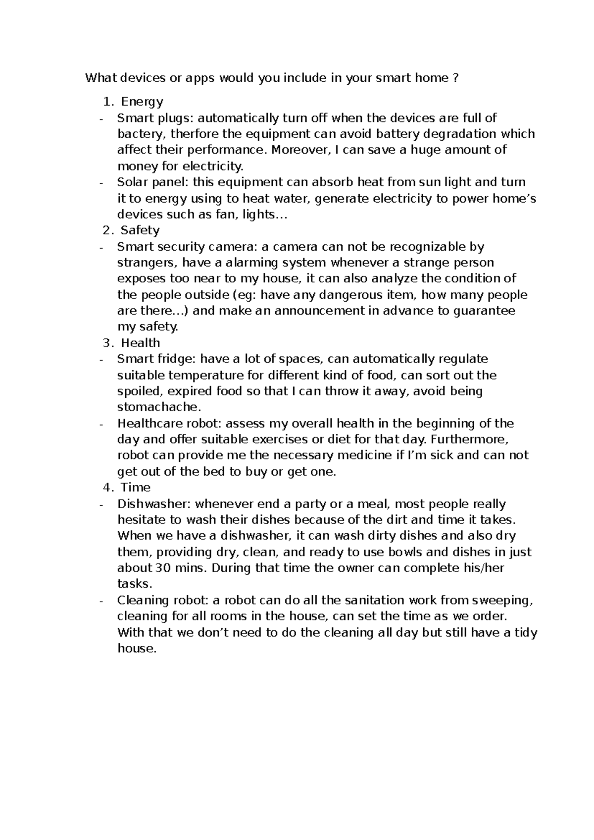 Smart Home Devices & Apps: Enhancing Energy, Safety, & Health - Studocu