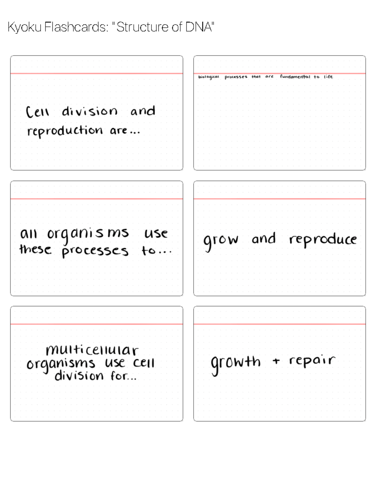 Structure of DNA - Biology Practice Flashcards Guide - Studocu