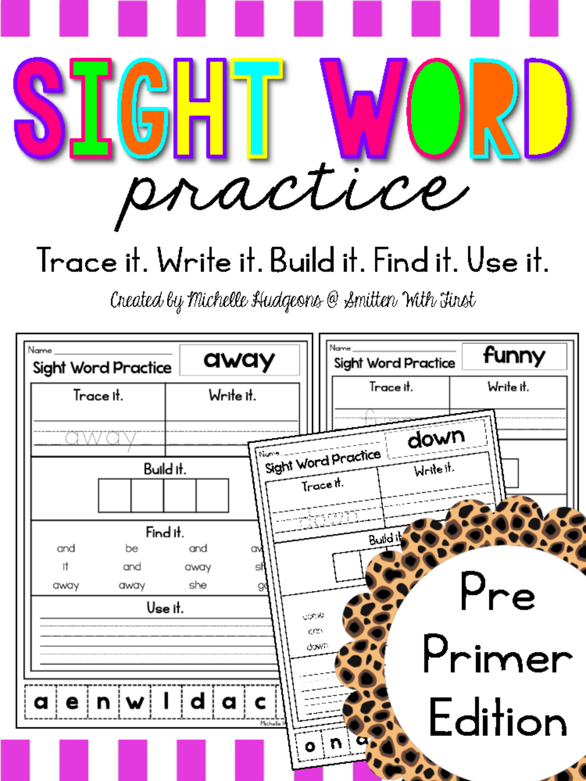Sight Word Practice Preprimertraceit Writeit Buildit Findit Useit-1 ...