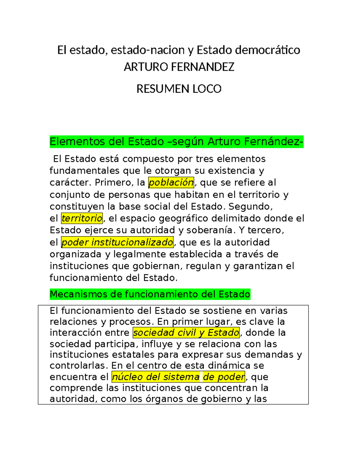 El Estado Democrático según Arturo Fernández: Elementos y Funciones ...