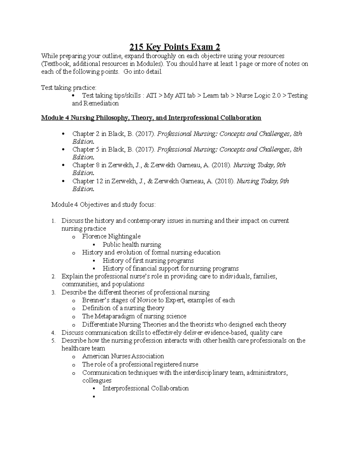 215 Exam 2 Comprehensive Study Guide with Key Points and Modules - Studocu