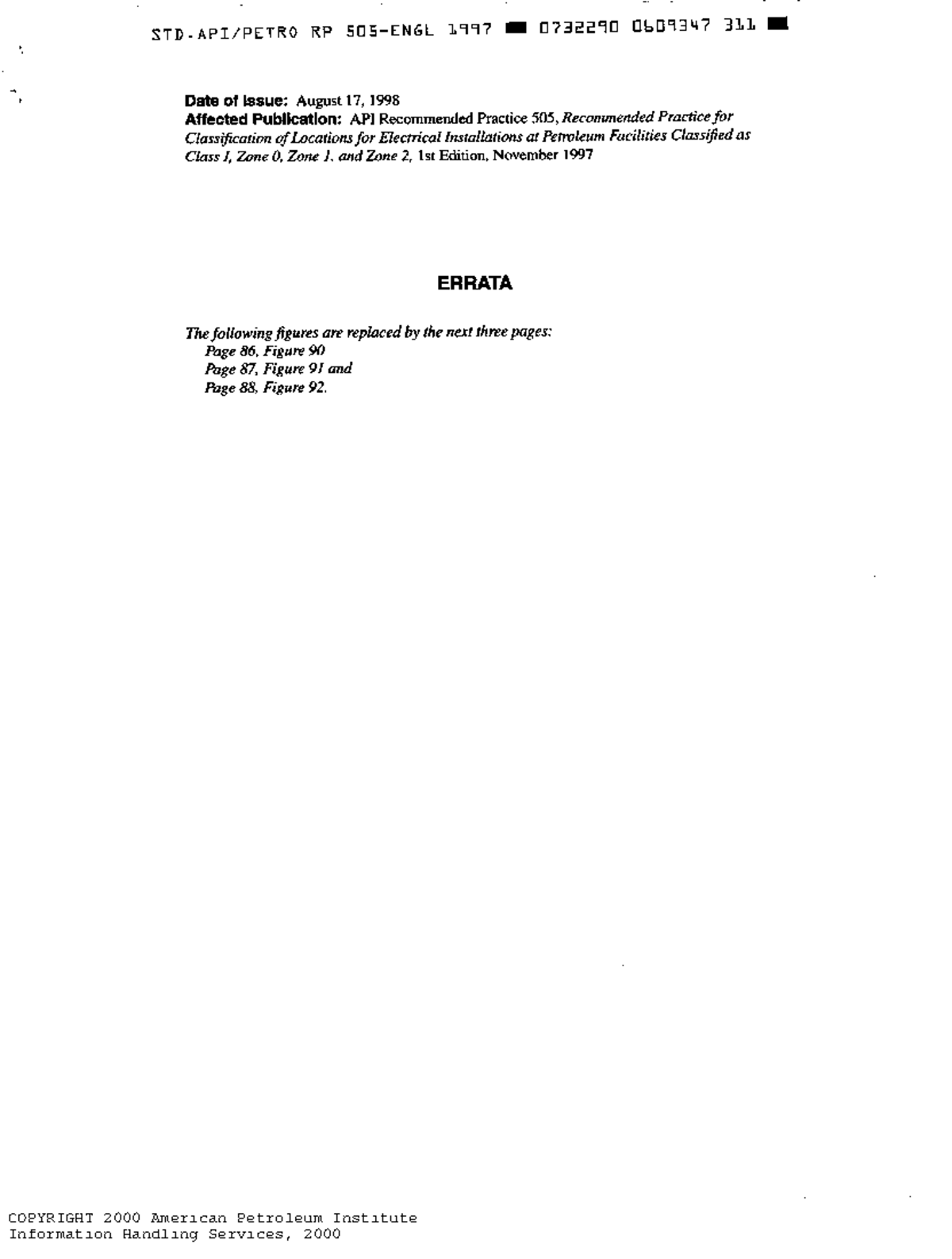 API 505 Standard - Electrical Information Handling Guide - Studocu