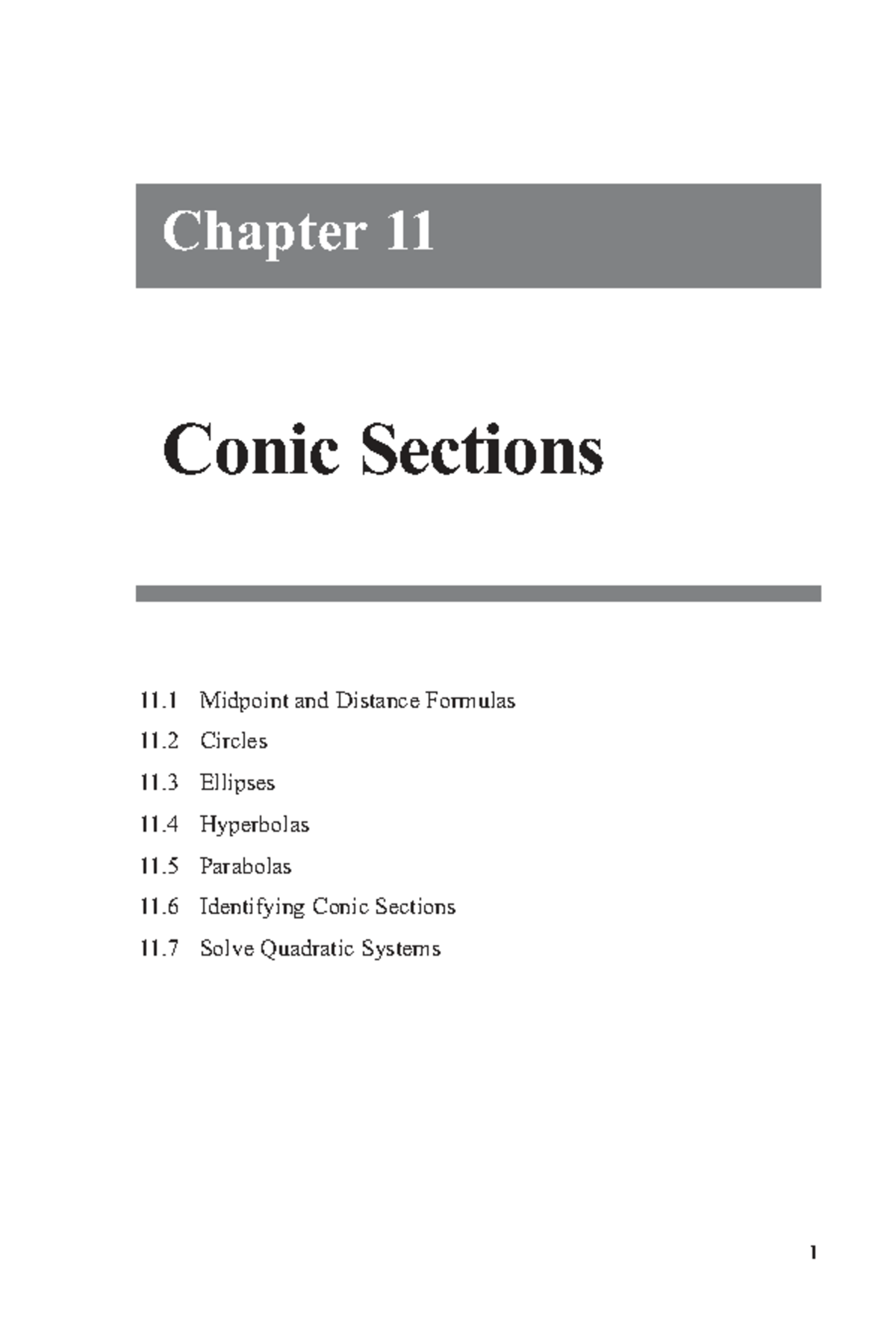Chapter 11: Conic Sections - Midpoint, Distance, and More (Algebra 2 ...