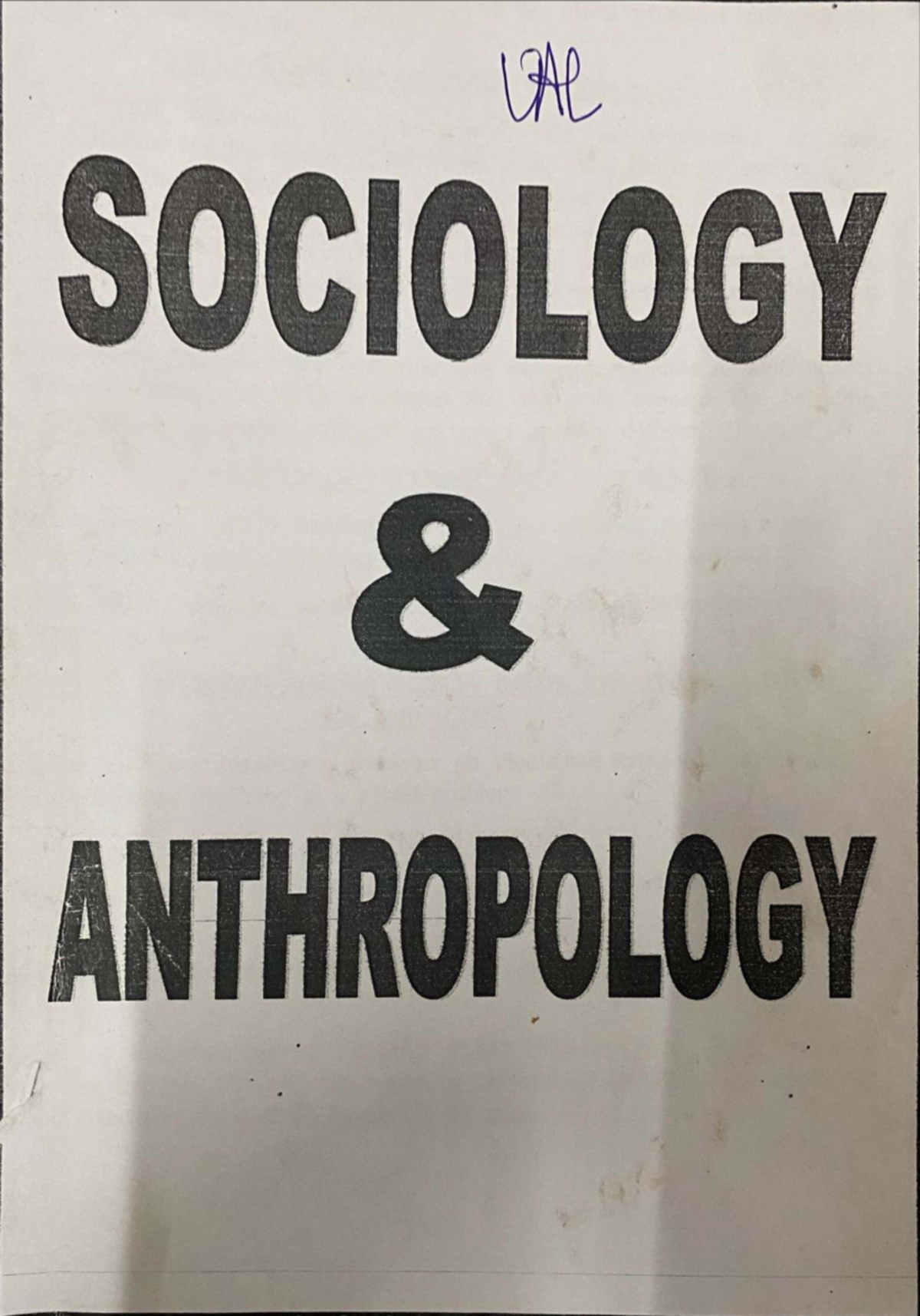 SOCI 001A1: Summary Notes on Medical Sociology and Anthropology - Studocu