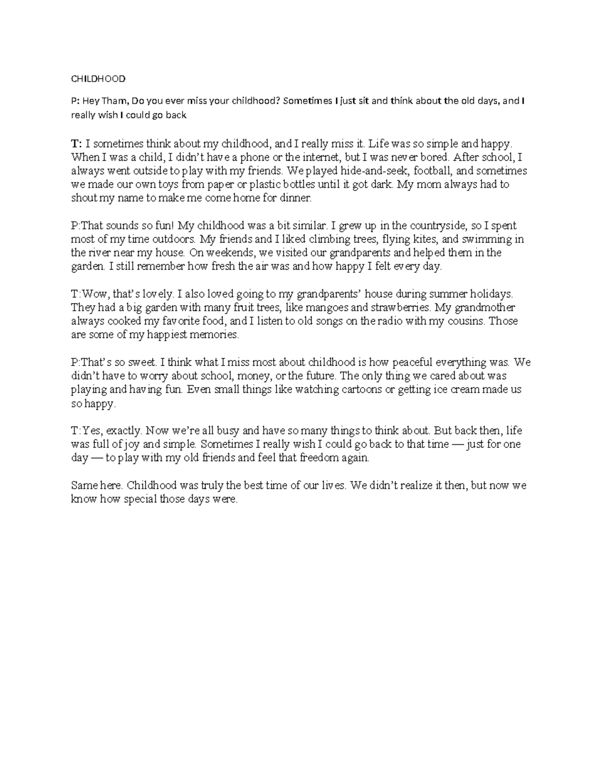 Childhood Memories and Movie Discussions: A Reflection on Simplicity ...