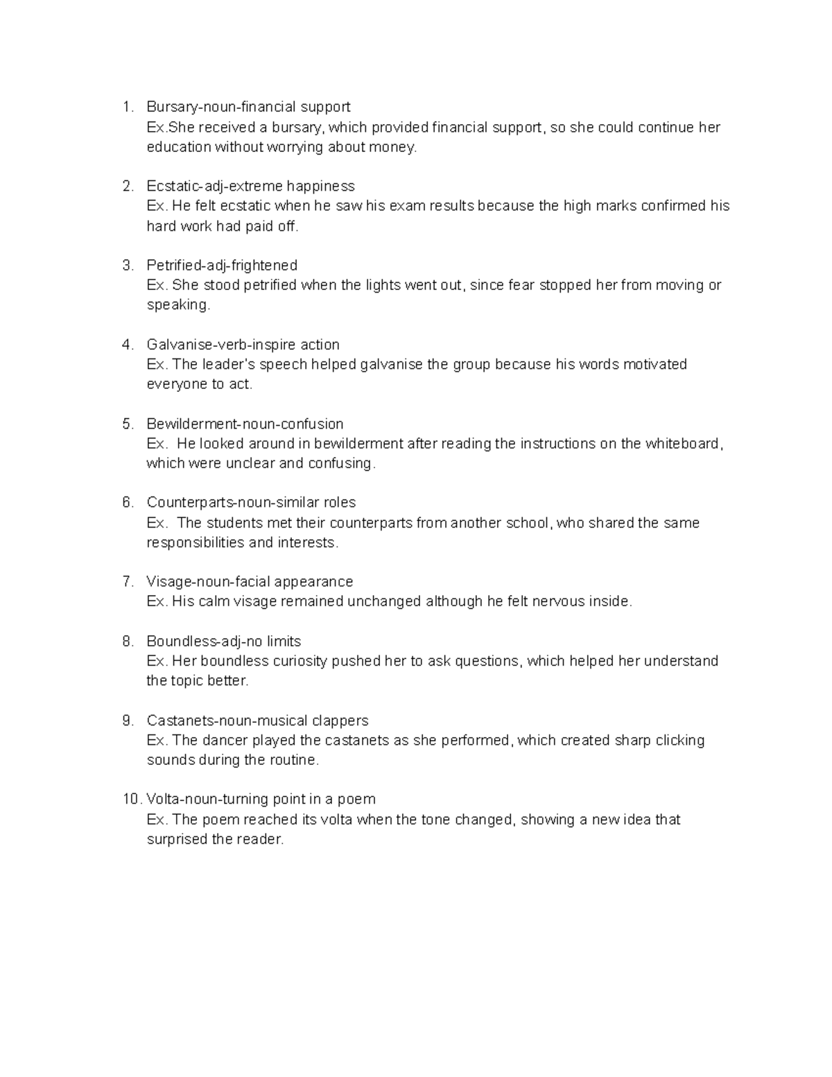 Weekly Vocabulary Study T3 #4: Key Concepts and Examples - Studocu
