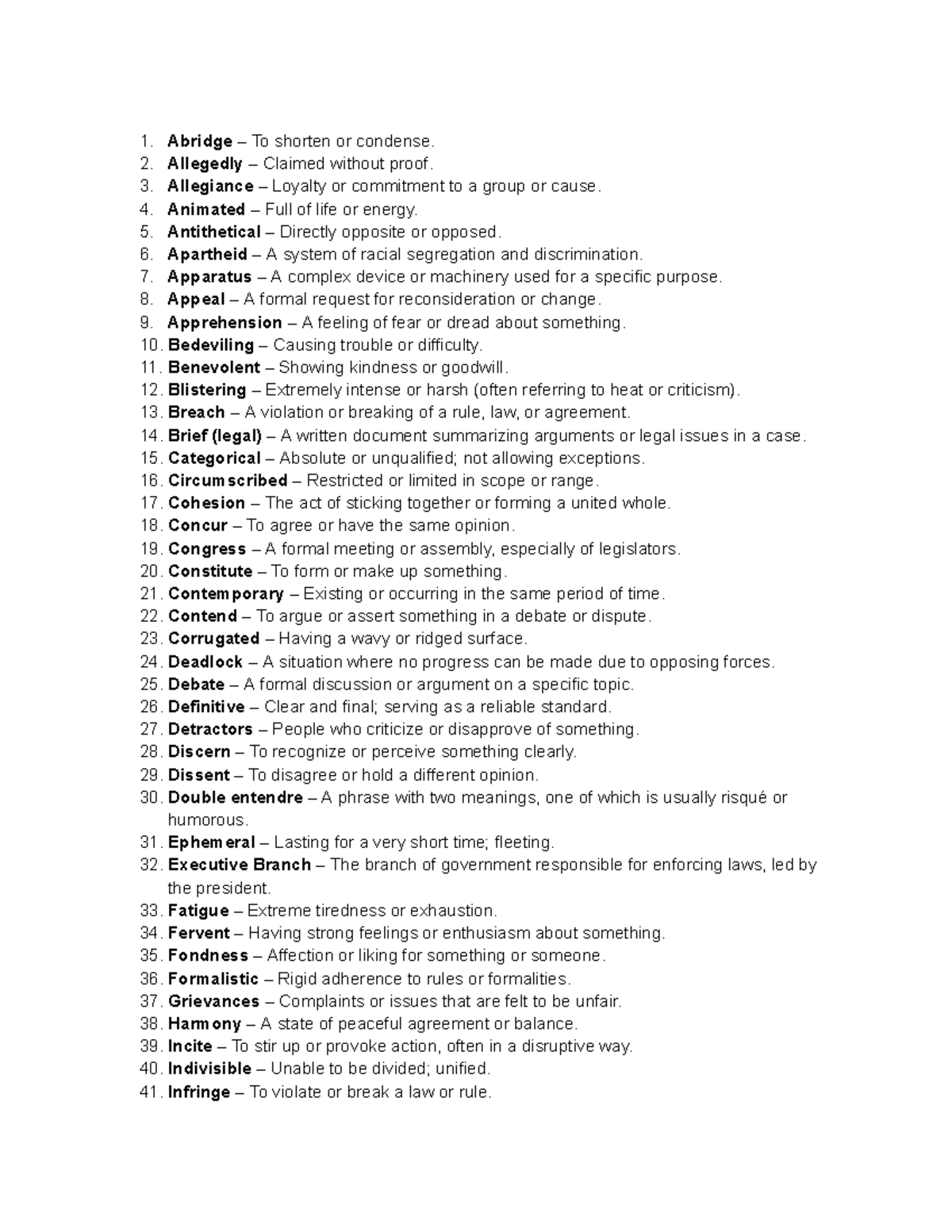 English Two Unit Six Vocab Words - Abridge – To shorten or condense ...
