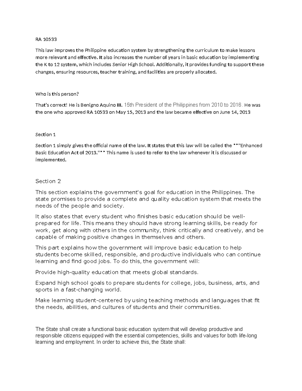 RA-10533: Enhancing Philippine Education through K to 12 Curriculum ...