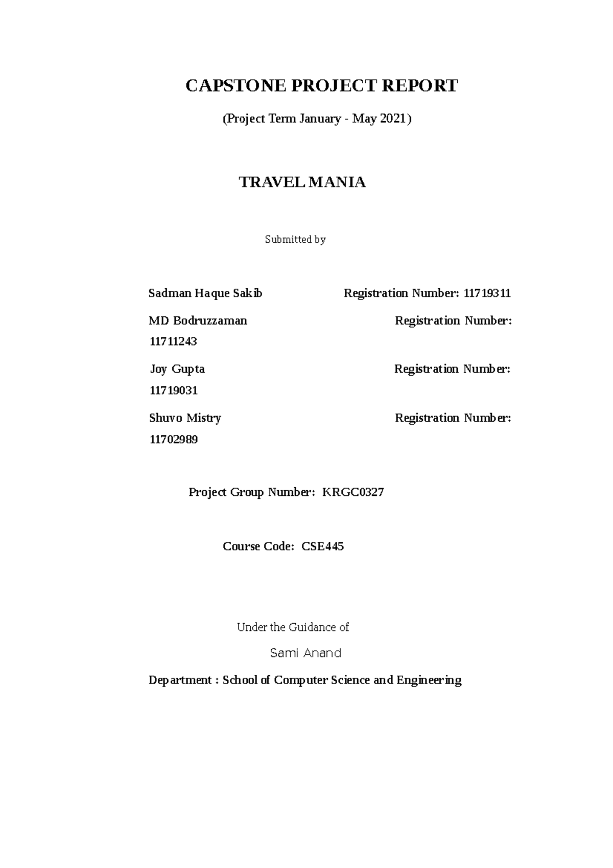 Capstone Project Report Final - CAPSTONE PROJECT REPORT (Project Term ...