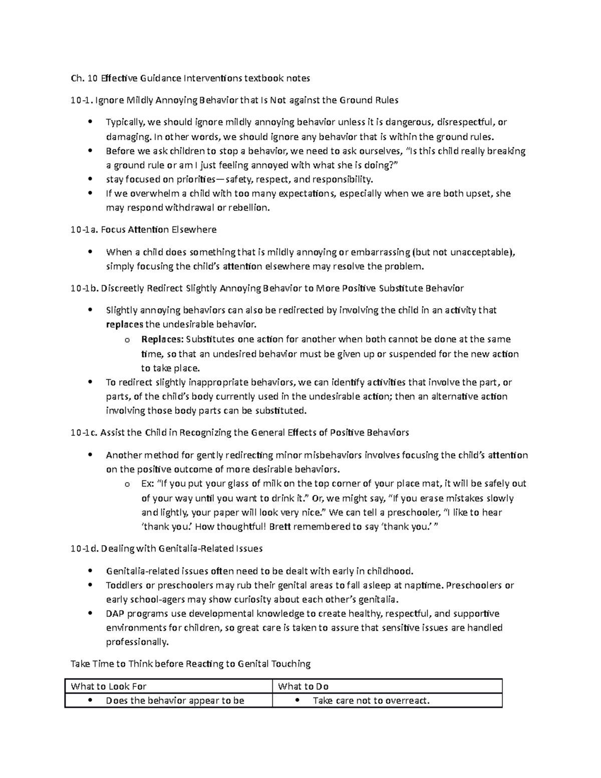 Ch. 10 Effective Guidance Interventions textbook notes - Ch. 10 ...