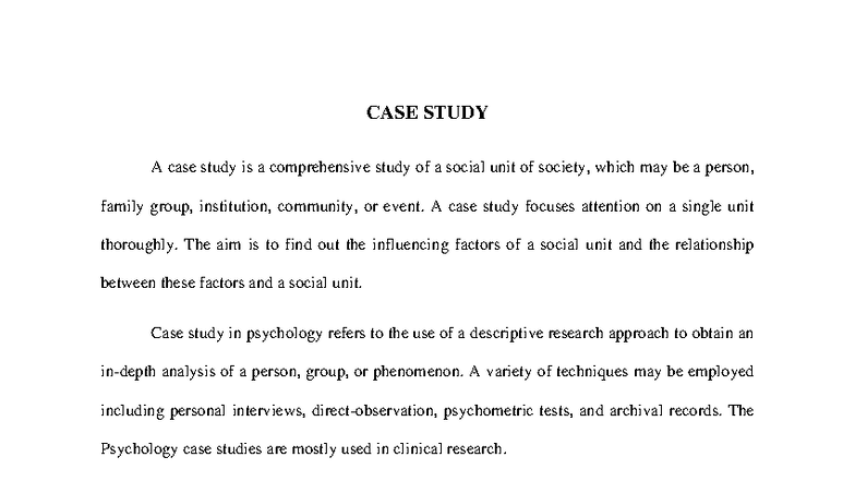 PSY 101: Comprehensive Overview of Case Study Method in Psychology ...