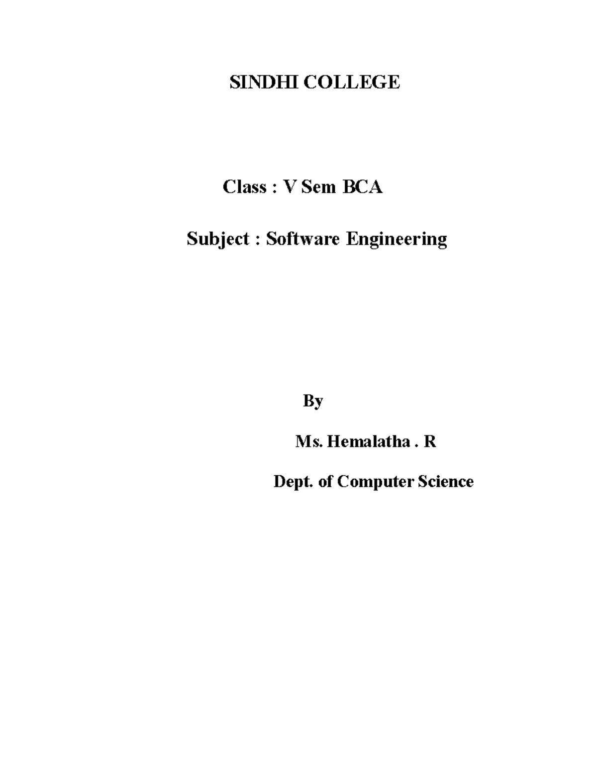 Software Engineering - ... - SOLUTION BANK BCA 502 T SOFTWARE ...