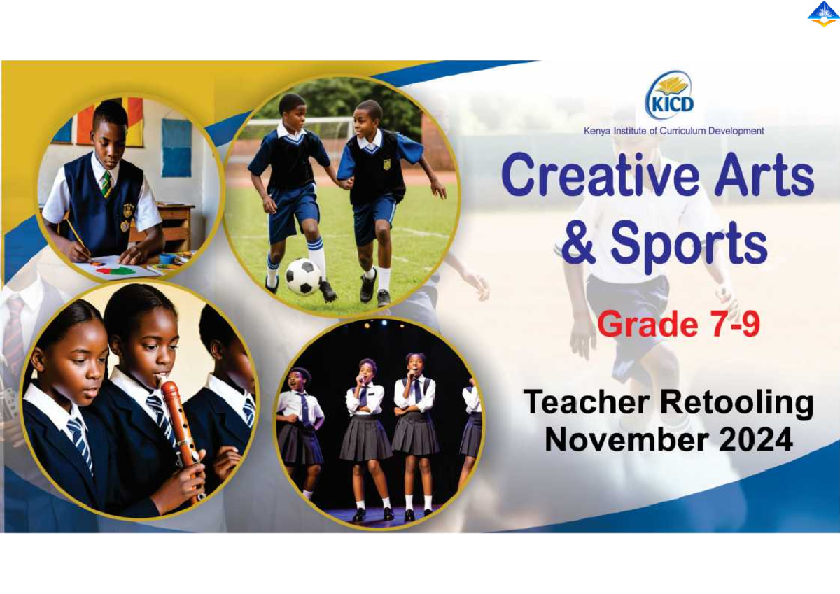 Creative Arts and Sports Curriculum Overview: JS Retooling Guide - Studocu