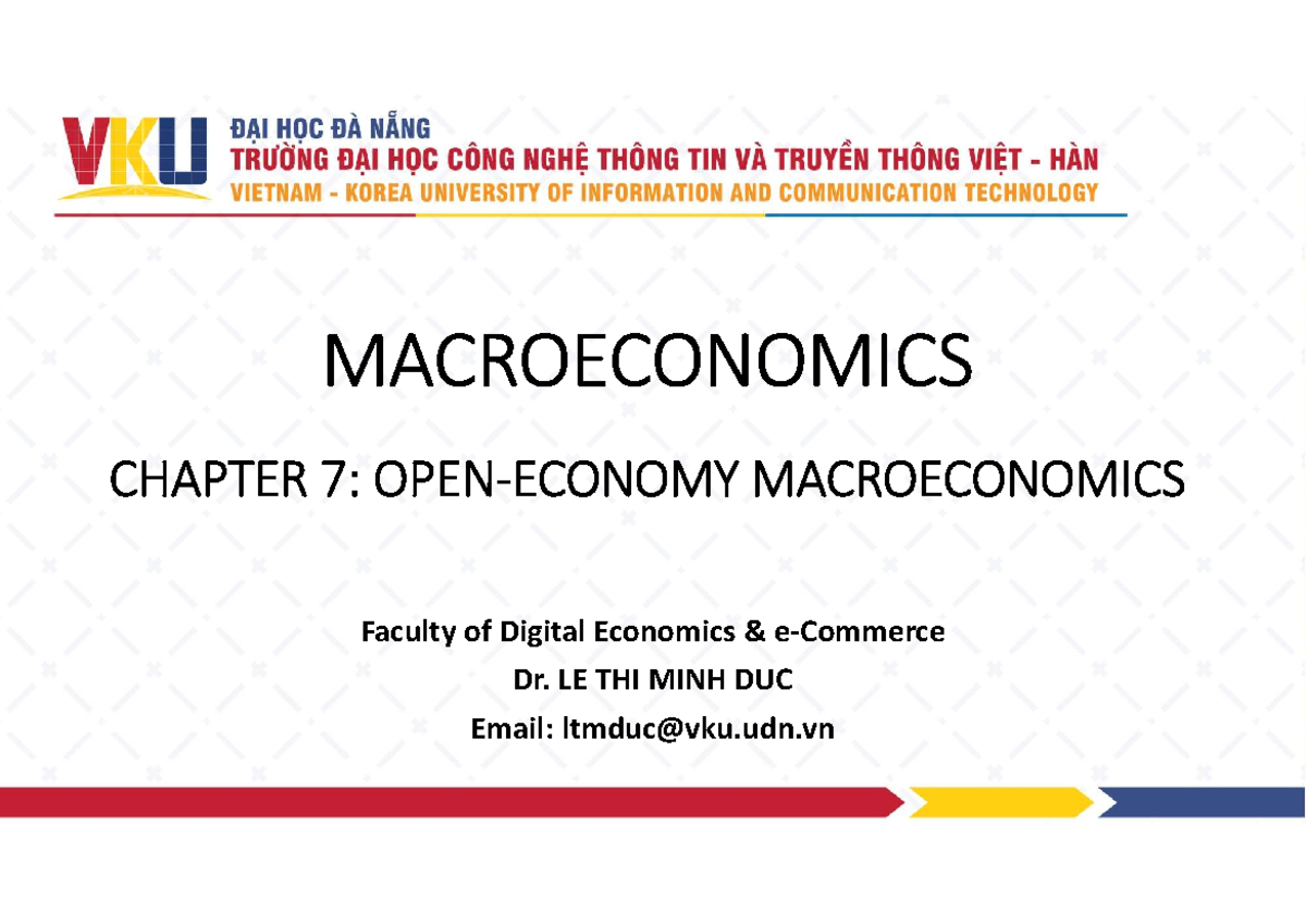 MACROECONOMICS CHAPTER 7: INTERNATIONAL TRADE & POLICY ANALYSIS - Studocu