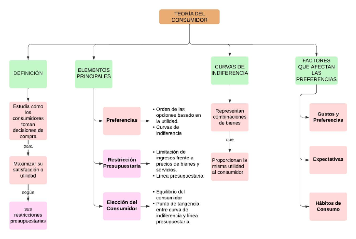 Mapa Conceptual de Teoría del Consumidor - Fundamentos y Factores - Studocu
