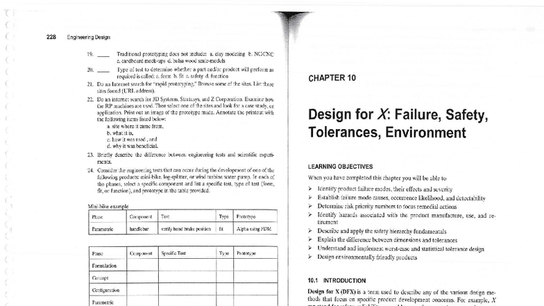 228 Engineering Design: Chapter 10 - Design for X: Failure, Safety ...