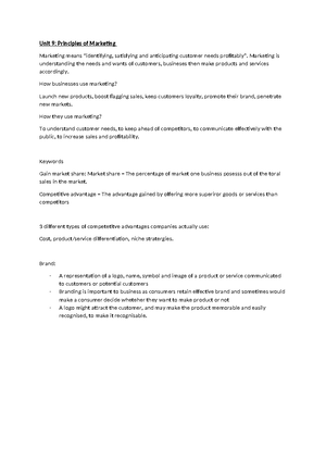 BTEC Level 2 Unit 2 Revision - BTEC First Unit 2 Finance for Business ...