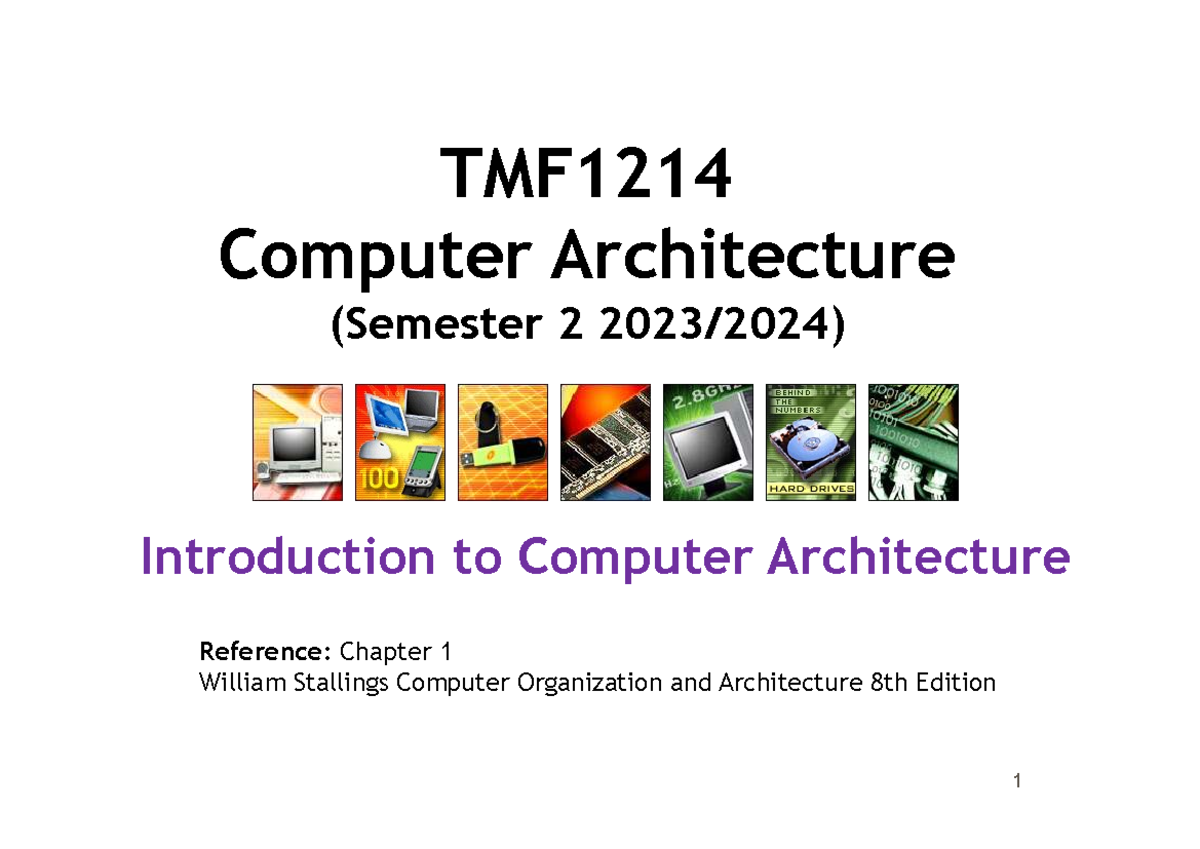 TMF1214 Midterm Notes: Intro to Computer Architecture & Organization ...