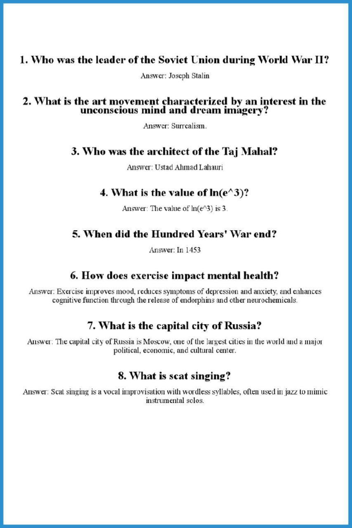 Quiz on Key Historical and Cultural Topics (6170440800060686945) - Studocu