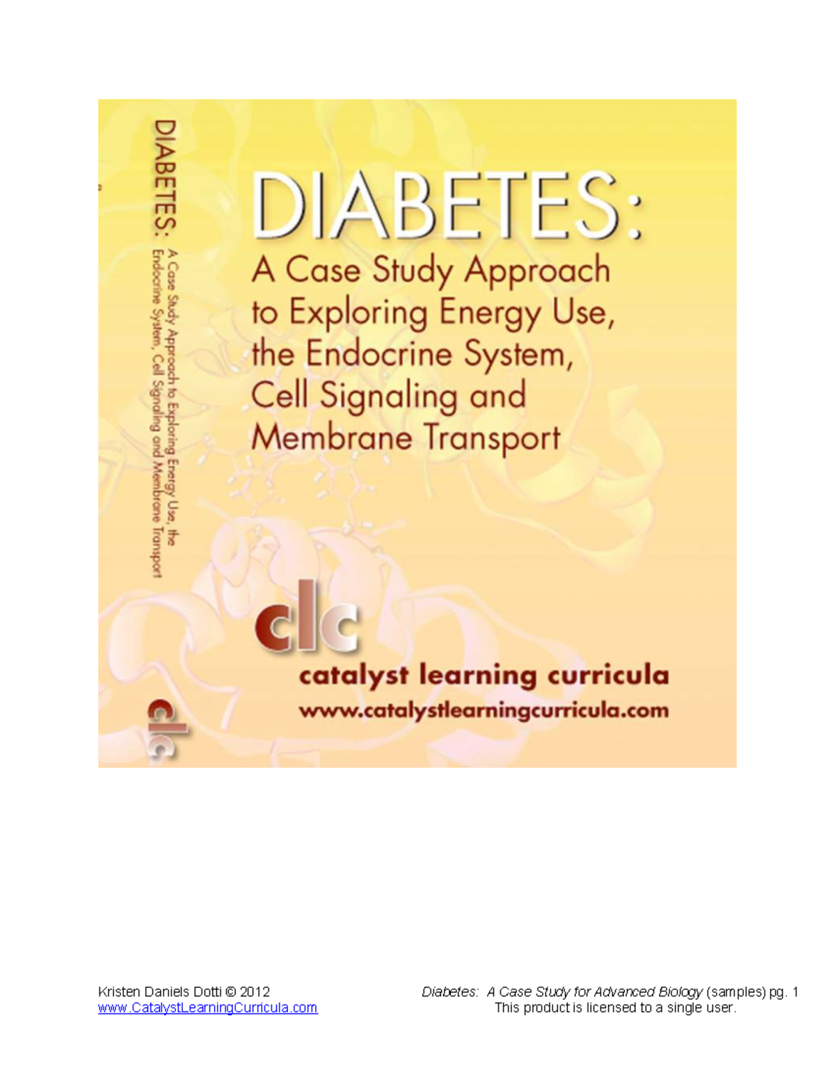 Diabetes: A Case Study for Advanced Biology (AB 2012) - Lesson Plan ...