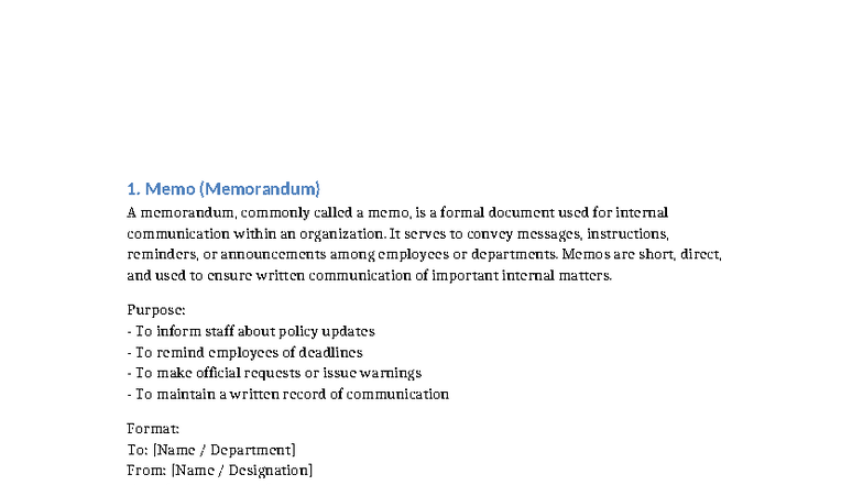 Memo, Circular, and Office Order Guidelines for Effective Communication ...