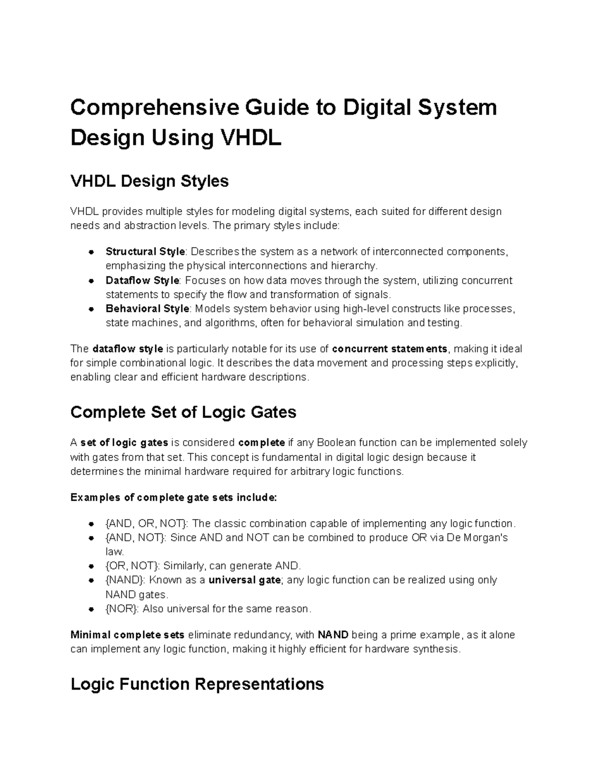 Comprehensive Guide to Digital System Design Using VHDL: Concepts ...