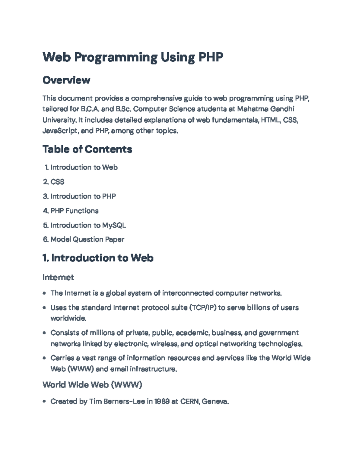 Web Programming Using PHP: A Guide for B.C.A. and B.Sc. Students - Web Programming Using PHP ...