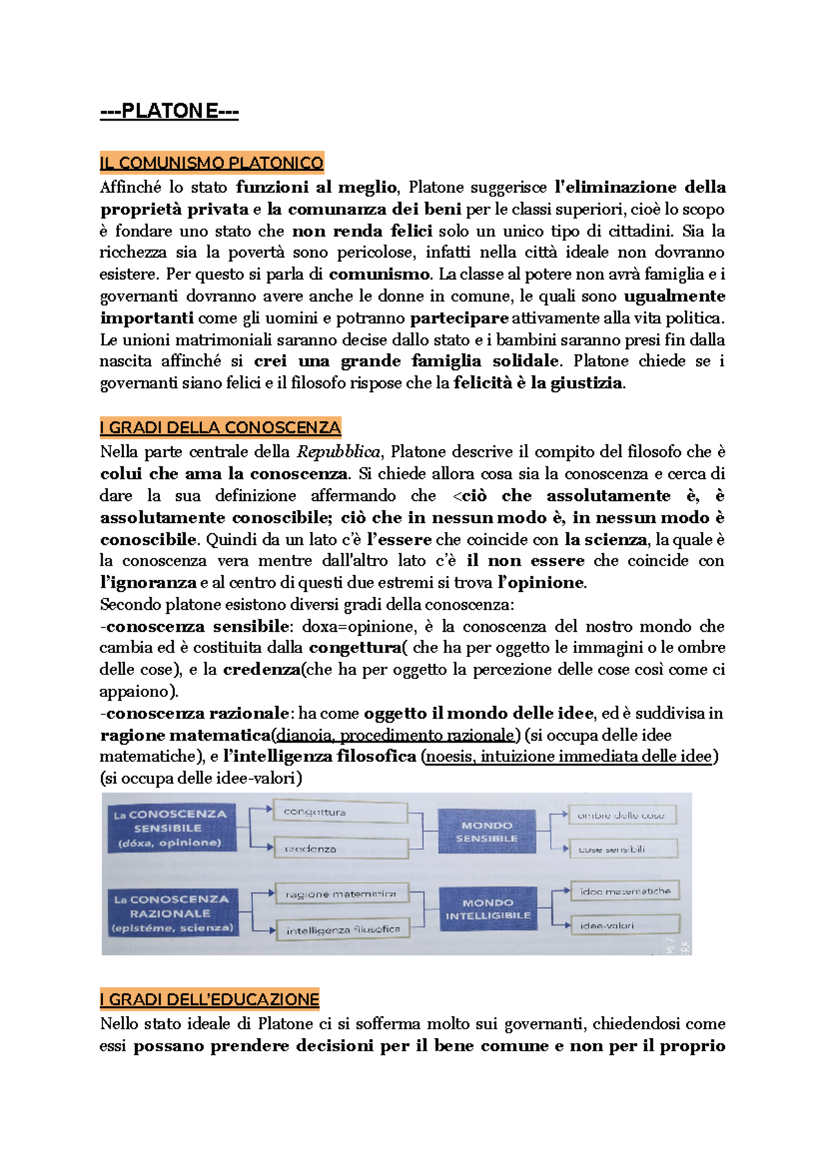 Filosofia - Platone e Aristotele: Teorie e Insegnamenti Chiave - Studocu