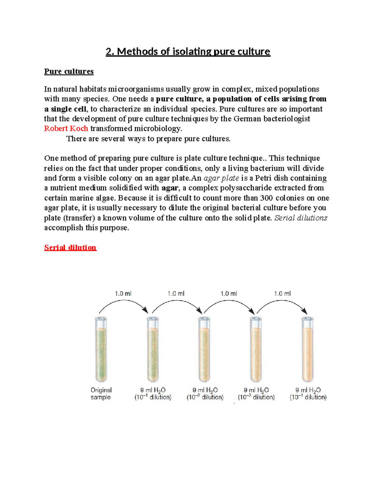 Methods of isolating pure cultures - 2. Methods of isolating pure ...
