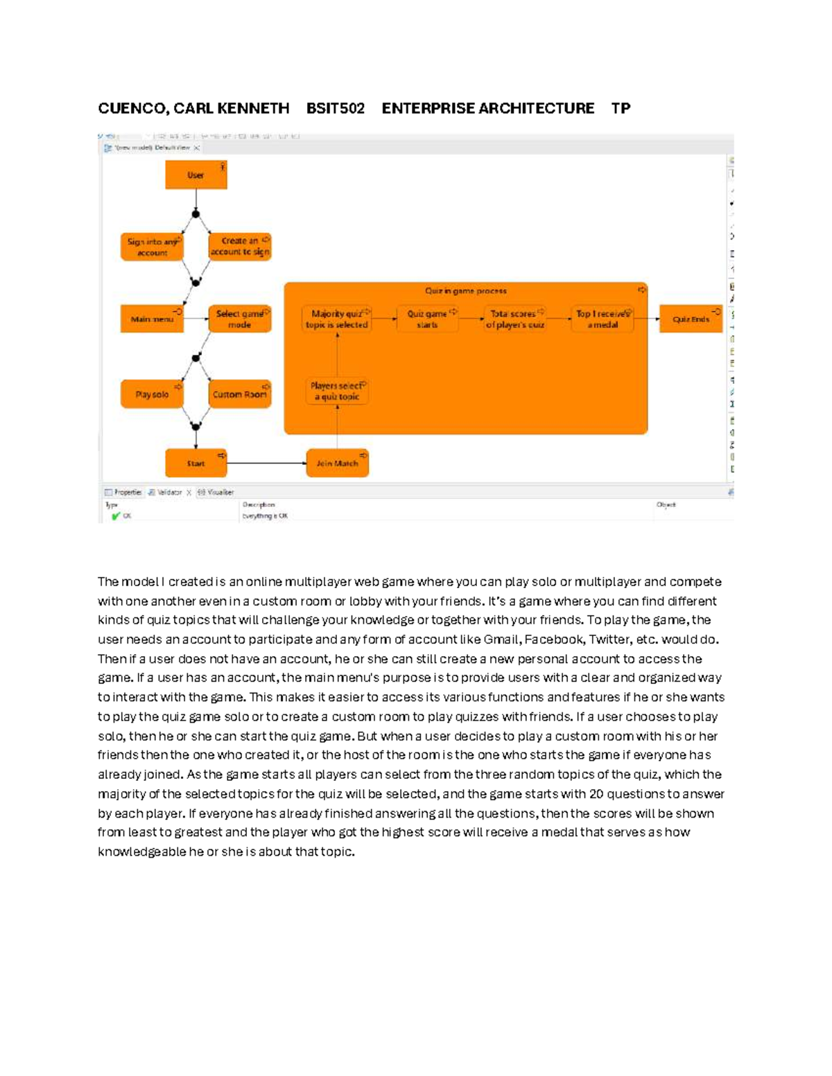 CUENCO, CARL KENNETH BSIT502 ENTERPRISE ARCHITECTURE TP: Online Multiplayer Quiz - Studocu